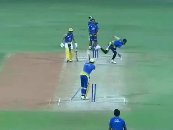 WATCH: MS Dhoni clean-bowled during CSK intra-squad match