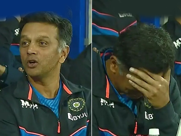 WATCH: Rahul Dravid covers his face in disbelief after India loses DRS ...