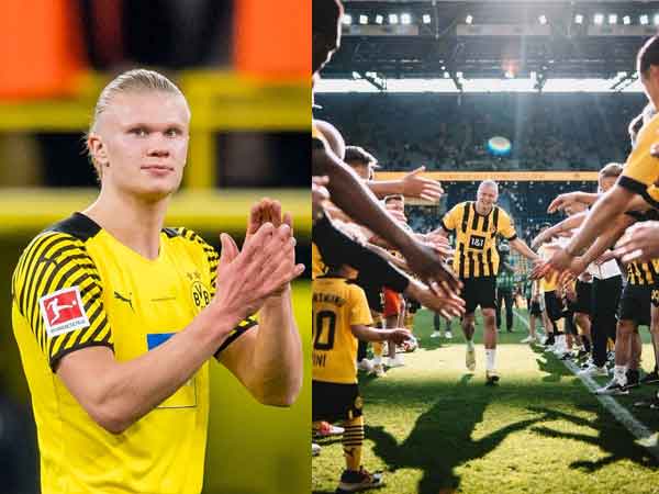 WATCH: Borussia Dortmund bids farewell to Erling Haaland after a win ...