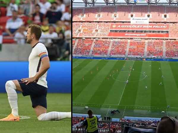 Children boo England players taking a knee