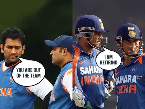 Virender Sehwag And Dhoni Fight