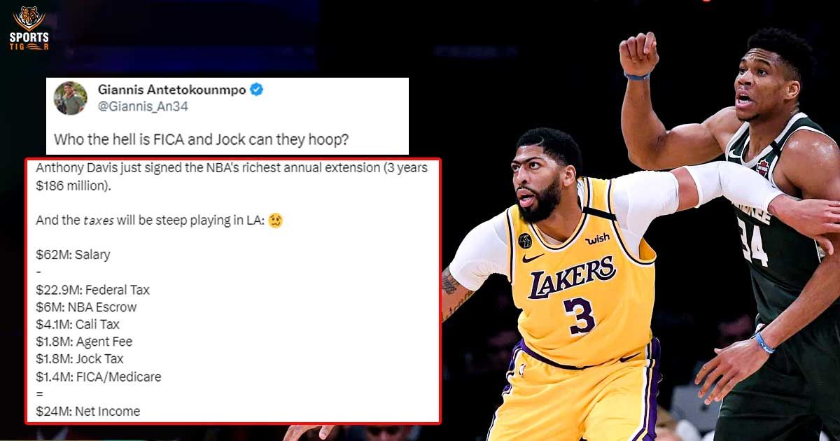 Giannis Antetokounmpo takes dig at US taxes after Anthony Davis signs biggest extension in NBA ...