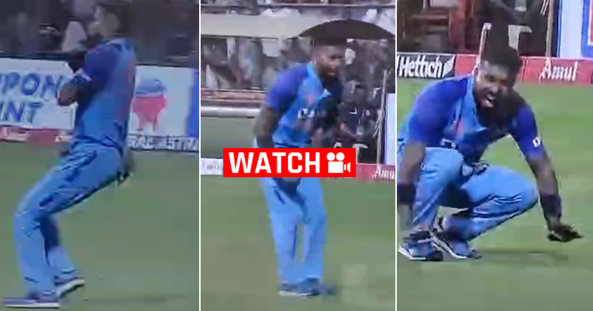 WATCH: Hardik Pandya injures himself after completing a catch, walks off the field