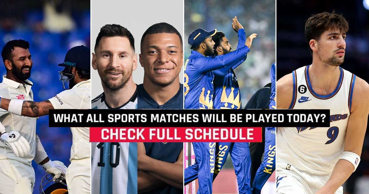 What all sports matches will be played today? - Check Full Schedule