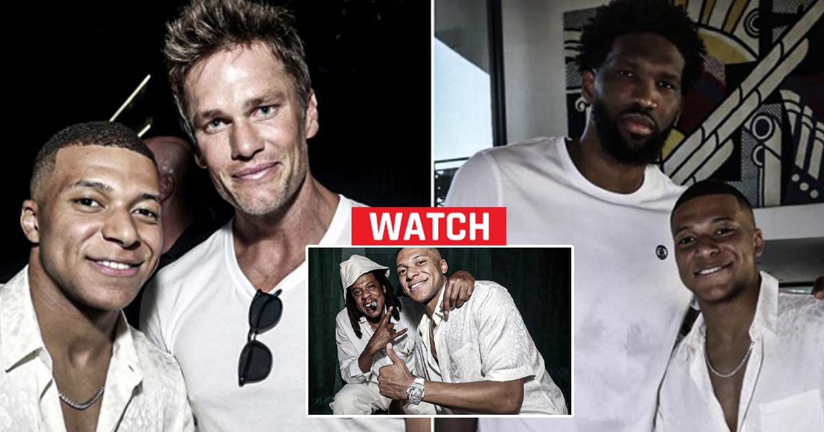 WATCH: Kylian Mbappe hangs out with Tom Brady, Joel Embiid, and Jay-Z ...