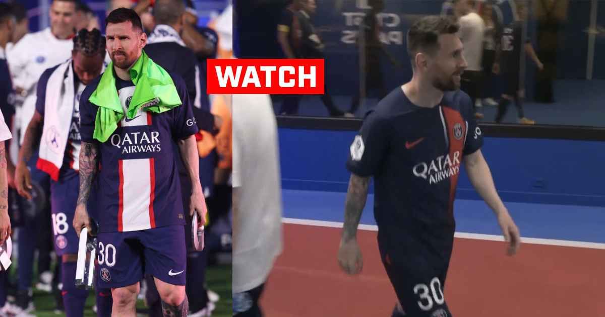 PSG lap of honour Ligue 1 victory | Messi Leaving Pitch Ligue 1 victory ...