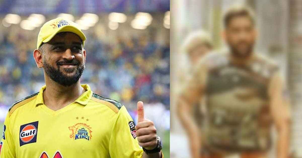 MS Dhoni As Police Officer in An Ad, pictures go viral