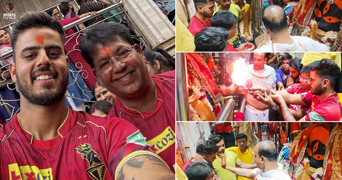 KKR skipper Nitish Rana visits Kalighat Temple in Kolkata ahead of IPL ...