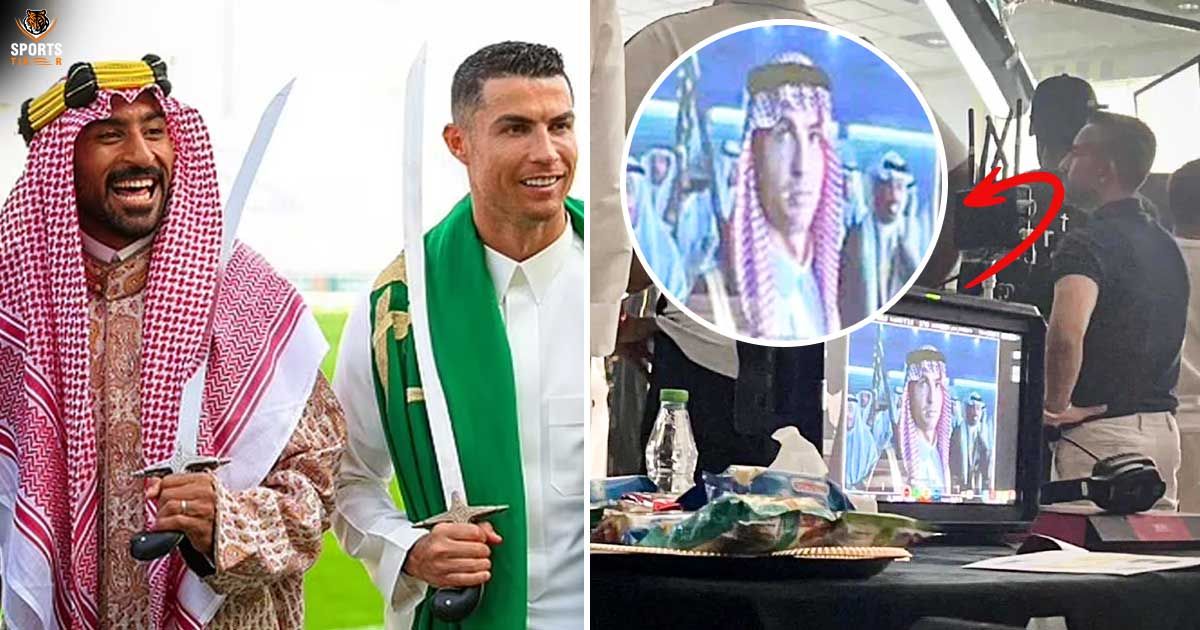 Cristiano Ronaldo spotted in Arab dress filming for Saudi National Day ...