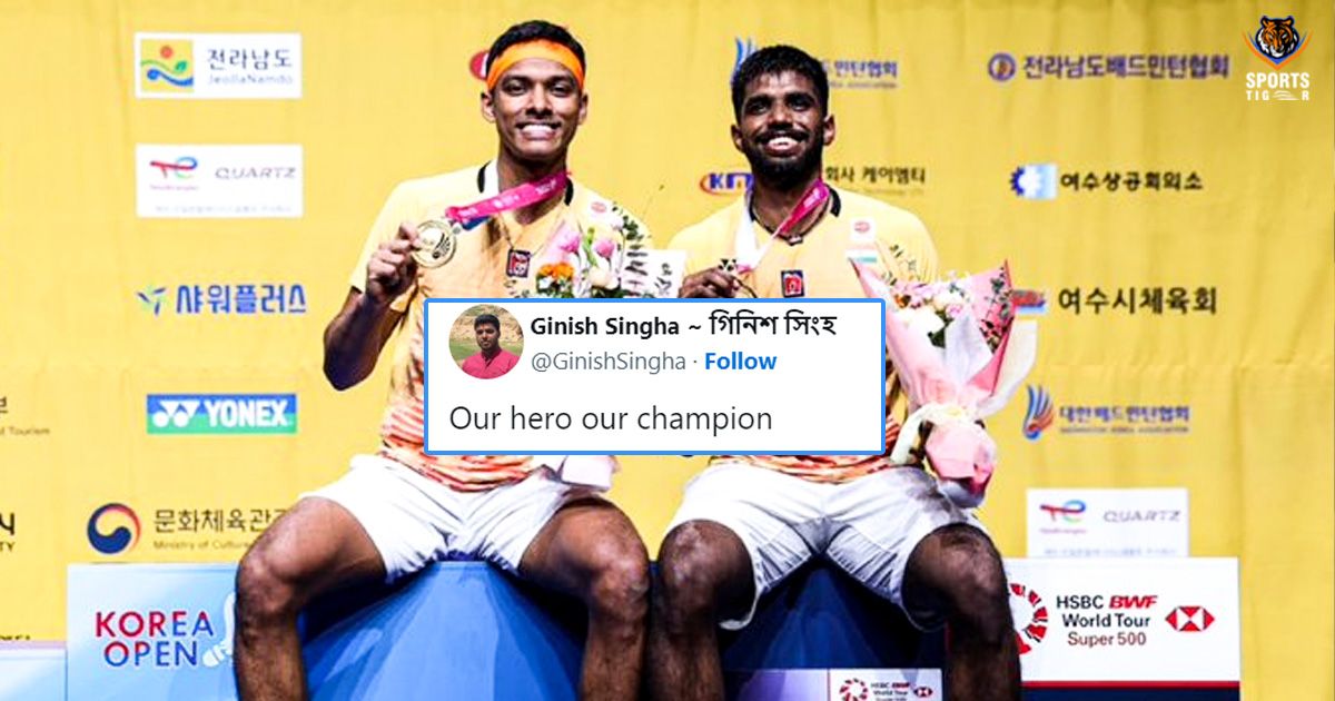 Our hero our champion: Twitter floods with wishes as Satwiksairaj and Chirag Shetty win Korea ...