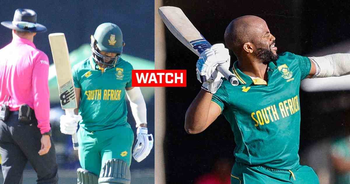 WATCH: Temba Bavuma hits six and four to complete fighting 100 during ...