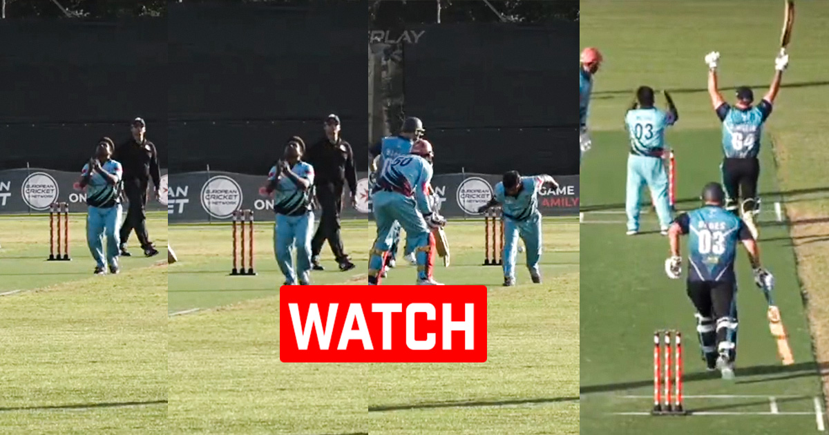 WATCH: Bowler hilariously drops a catch and miss a run-out on same ball ...